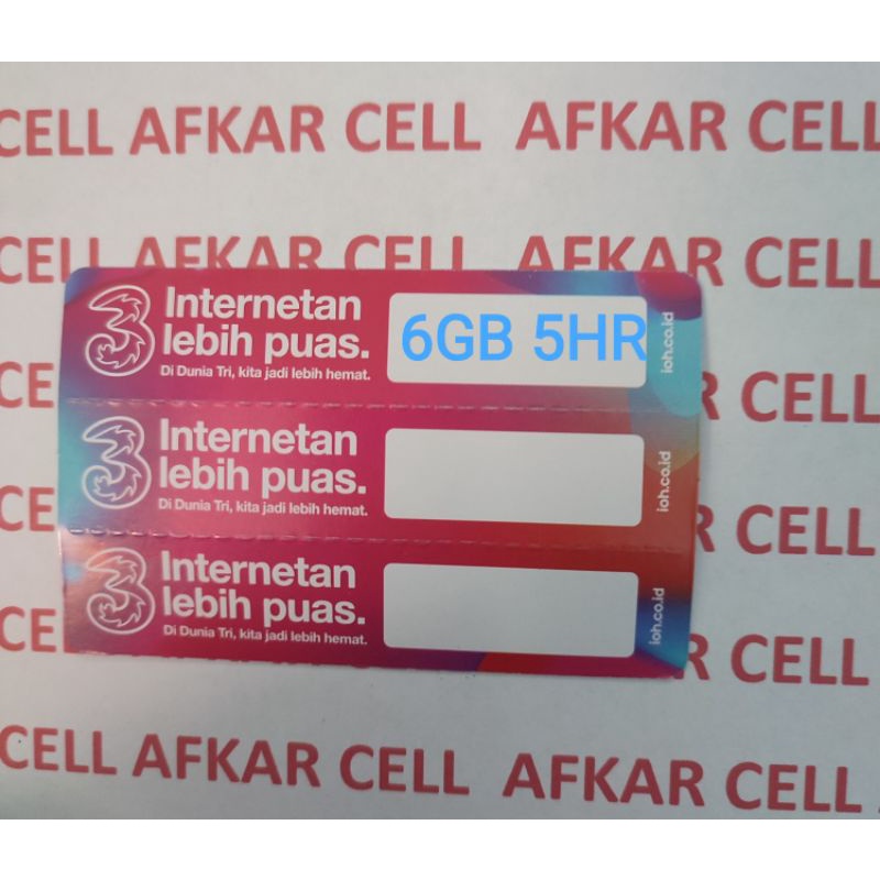 Jual VOUCHER TRI BM3X/6GB 5HARI JATENG - BALINUSRA | Shopee Indonesia