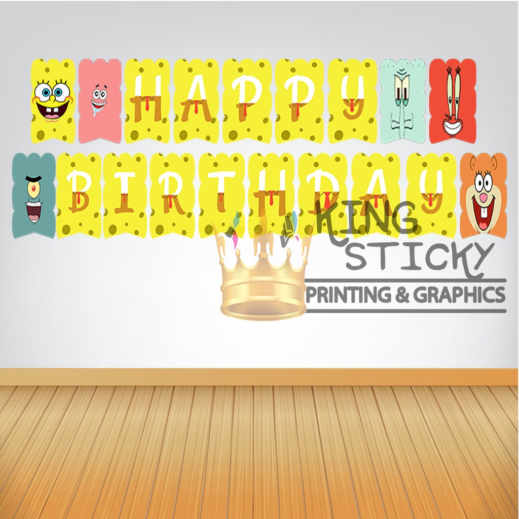 Jual Dekorasi Banner Spongebob | Shopee Indonesia