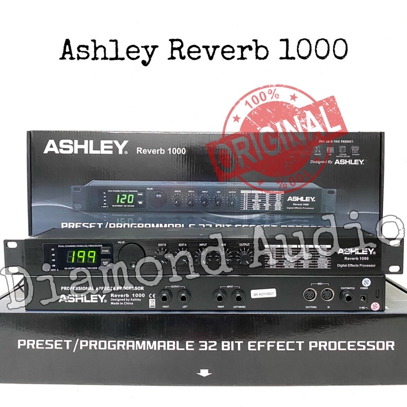 Jual Effect Vocal Ashley Reverb1000 Original Professional Digital ...
