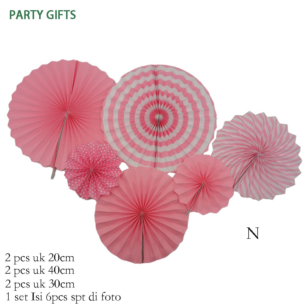 Jual Paper Fan Set Kombinasi 1 Set isi 6 Pcs | Shopee Indonesia