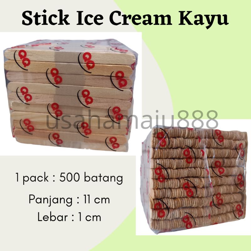 Jual (500pcs) Stick Es Cream Kayu / Stik Es Krim Pudding | Shopee Indonesia