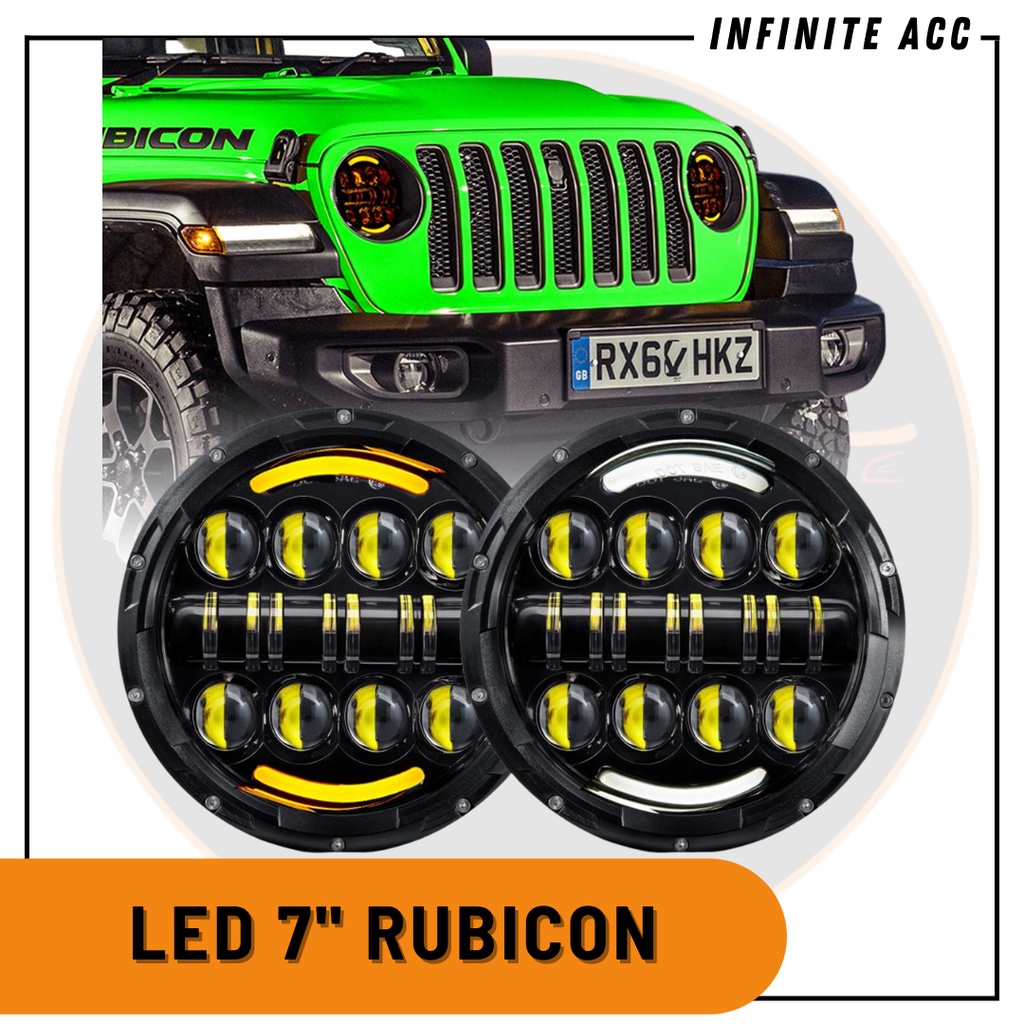 Jual LED DRL Jeep Rubicon 7inch 55w Headlamp Hardtop | Shopee Indonesia