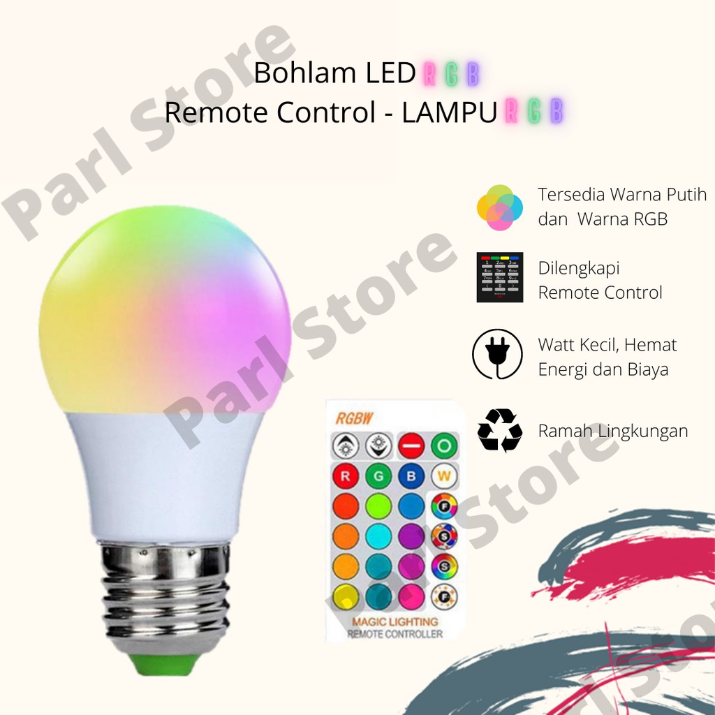 Jual Bohlam LED RGB & Remote Control - LAMPU RGB | Shopee Indonesia