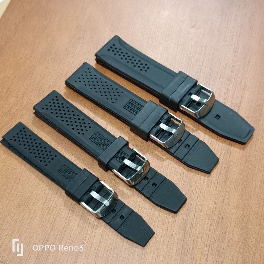 Jual strap jam tangan karet bintik tali jam tangan karet murah rubber ...