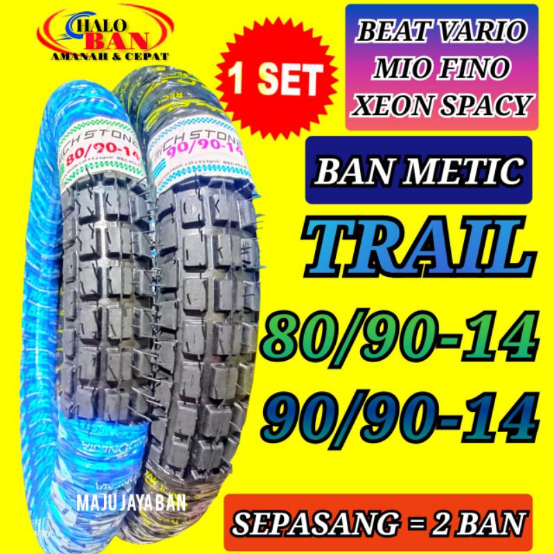 Jual paket hemat ban montor metic trail 80/90-14 dan 90/90-14 non ...
