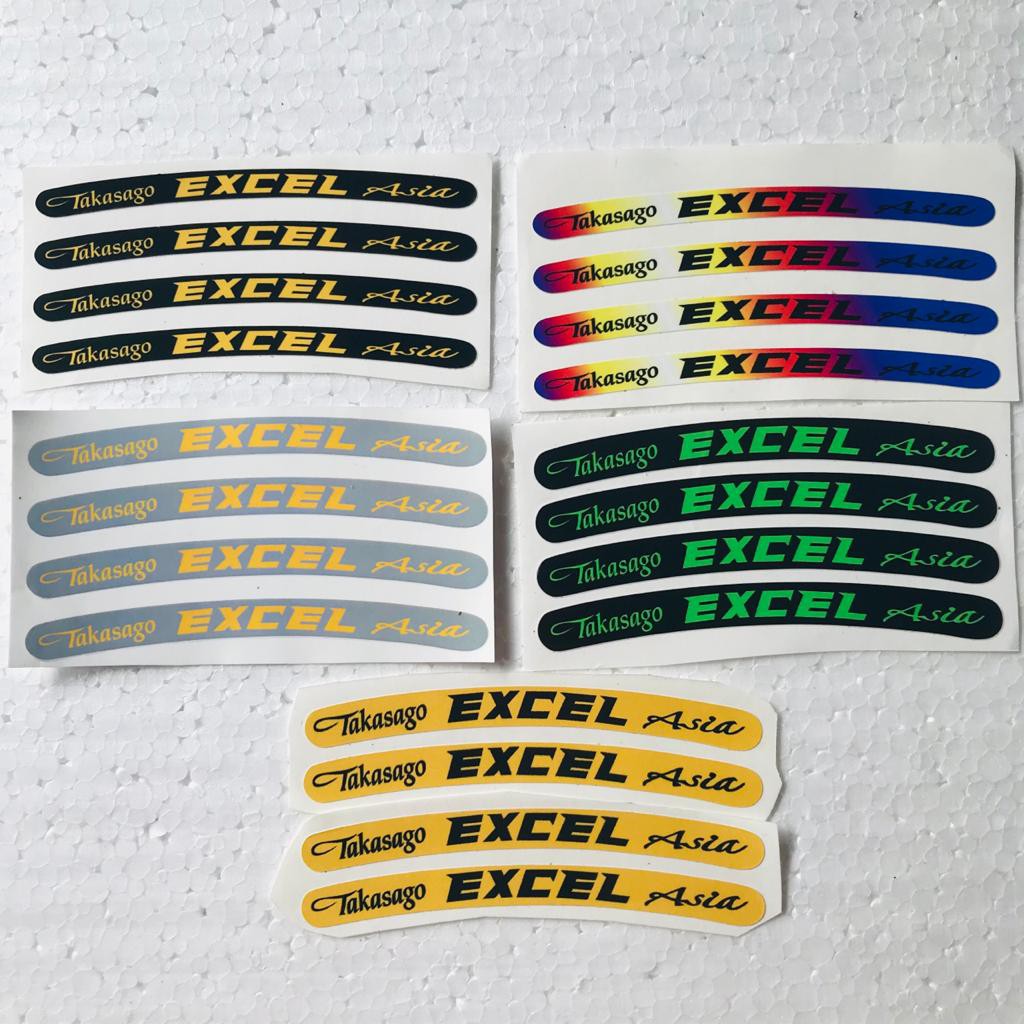 Jual Sticker Velg Excel Asia Bahan Ritrama Laminasi Glossy | Shopee ...