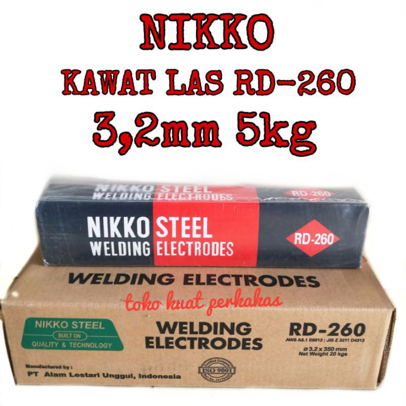 Jual Kawat Las 3.2mm x 350mm NIKKO RD 260 Welding Electrode 5KG AWS A5.1 E6013 | Shopee Indonesia