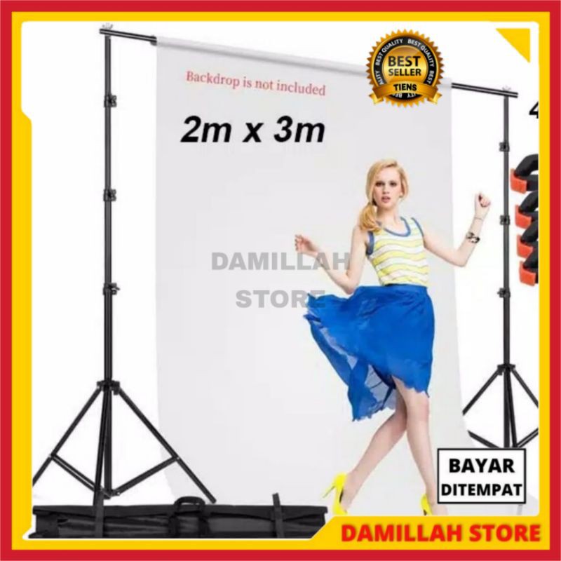 Jual Bracket Stand 2 x 3 Meter Backdrop Foto Studio / background stand ...