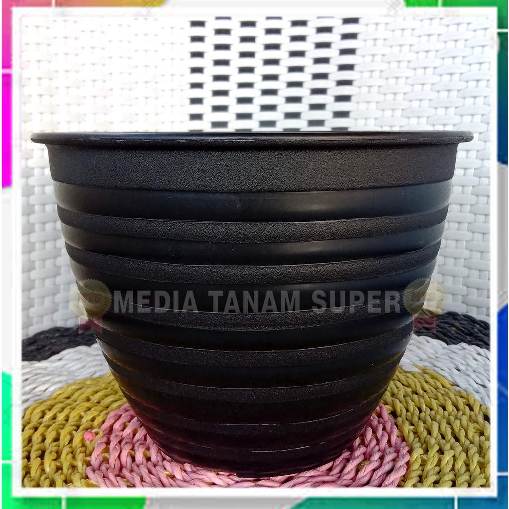 Jual POT Tawon 18 CM HITAM /Pot Motif Madu 18 CM HITAM ( PREMIUM - A ...