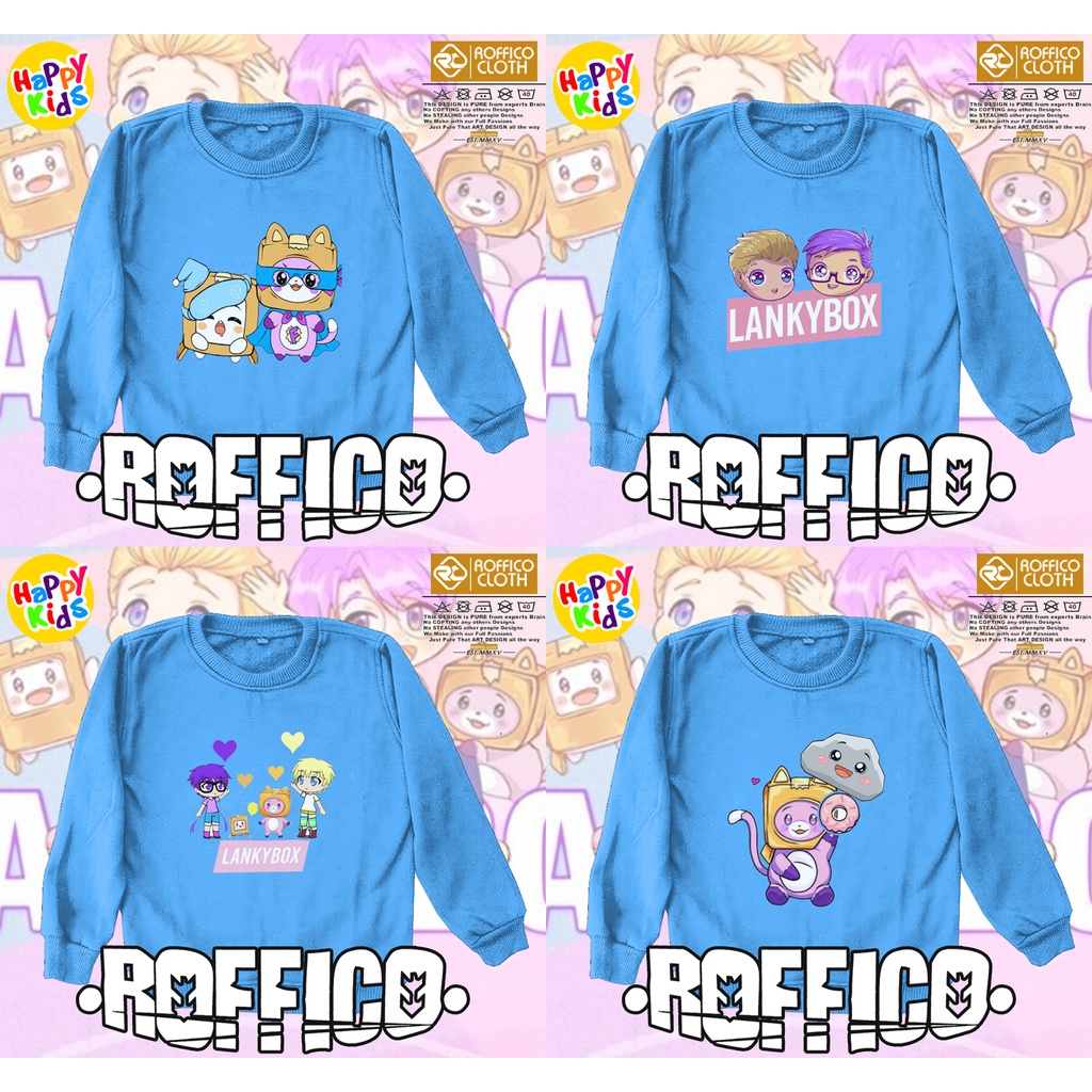Jual KEKINIAN !! JAKET SWEATER ANAK lankybox foxy and boxy and rocky ...
