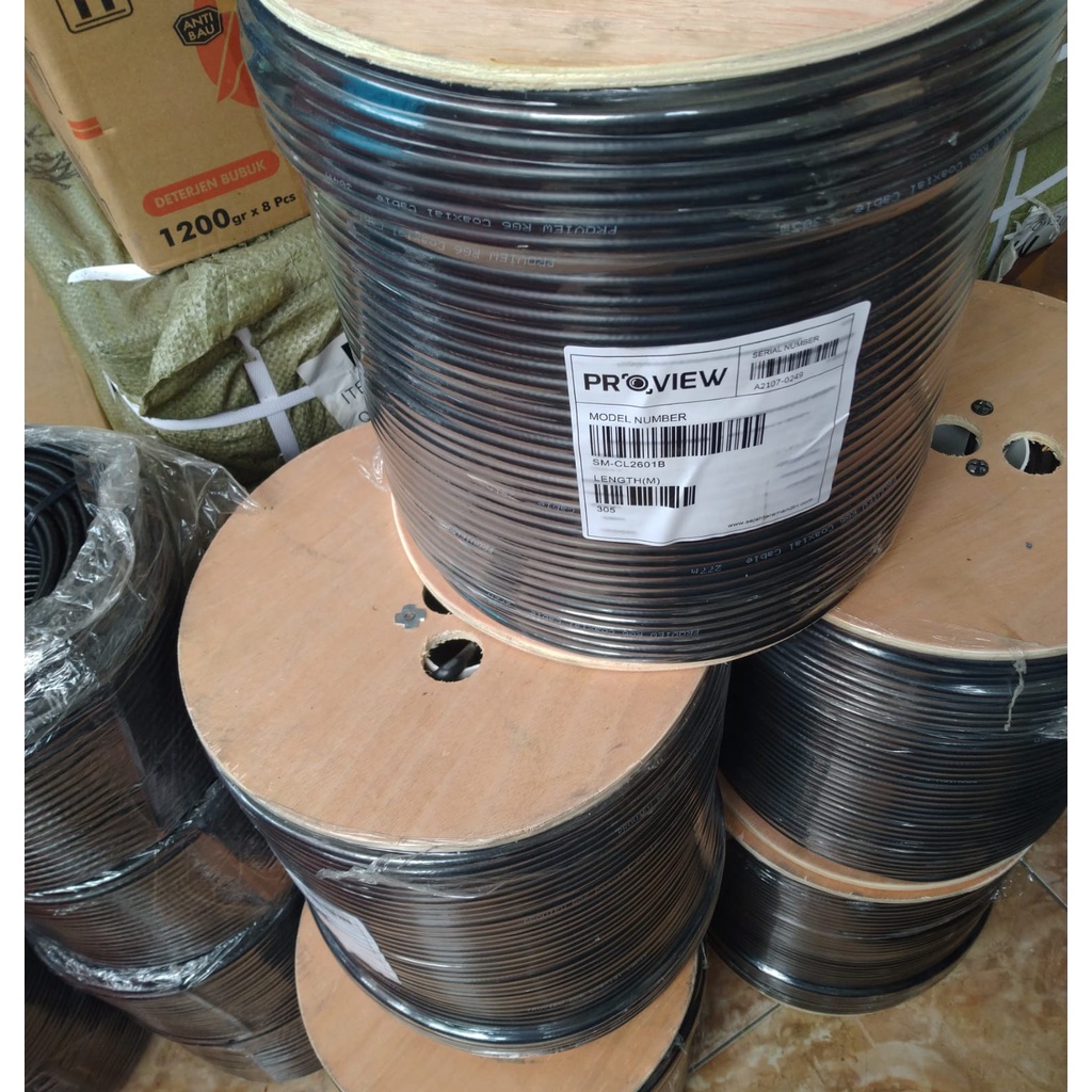 Jual KABEL COAXIAL CCTV ANTENA TV DAN PARABOLA RG6 305 METER 1 ROLL | Shopee Indonesia