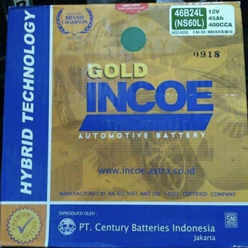 Jual aki incoe gold ns60l 12v-45ah | Shopee Indonesia