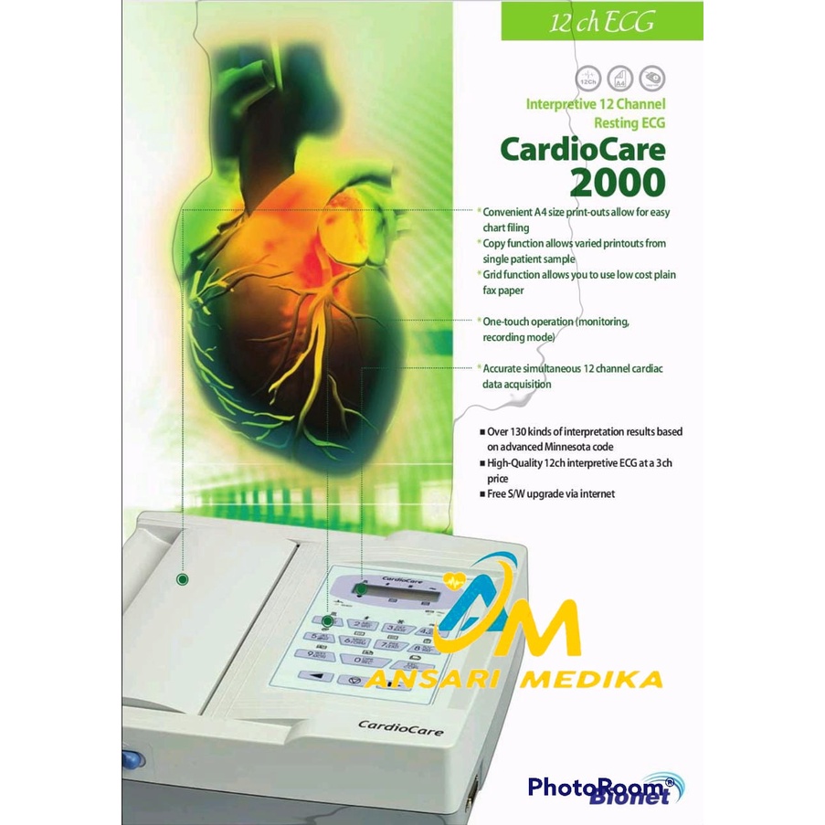 Jual BIONET ECG/EKG 12 CHANEL CARDIOCARE 2000 | Shopee Indonesia