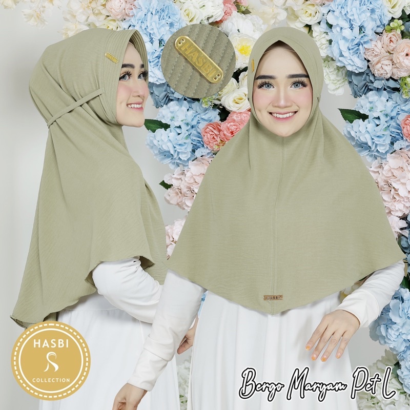 Jual Hijab Bergo Maryam CRINGKLE PET TALI SIZE L | Shopee Indonesia