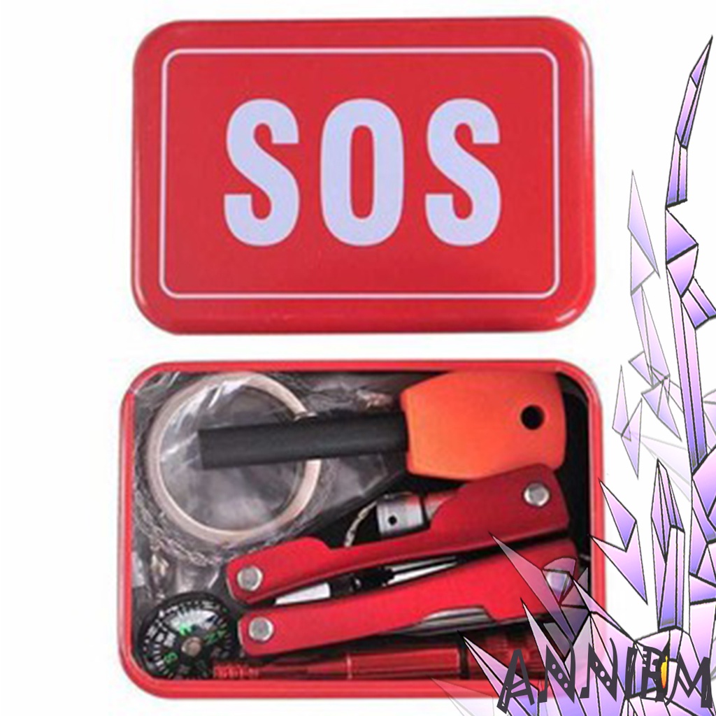 Jual Outdoor Survival Set Portable Tool Kit Emergency Safety Box ...