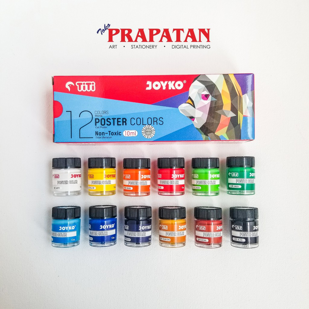 Jual Joyko Poster Color Set 12x10ml | Cat Poster Set | Shopee Indonesia