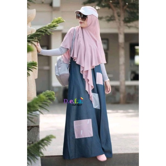 Jual La Fresco Denim Defa By Ade Siti Maryam (DRESS ONLY) | Shopee ...
