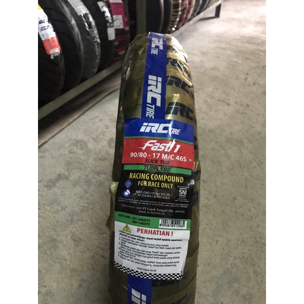 Jual IRC FASTI 1 90/80-17 , ban Road race soft compound PRODUKSI 2024 ...