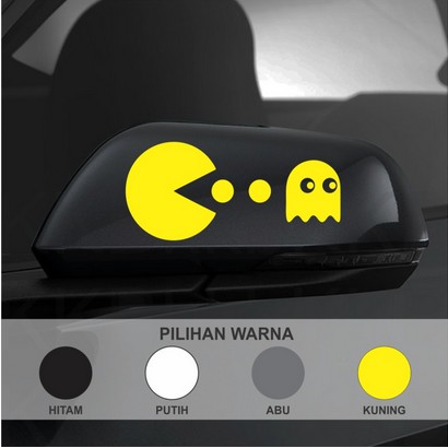 Jual Stiker Spion Mobil Motor Pacman Pac Man Car Sticker Vinyl Motor ...