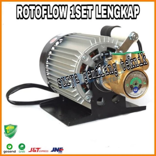 Jual Pompa Booster RO 2000 GPD Pompa Rotoflow 3/4HP 1Set Kepala Model ...