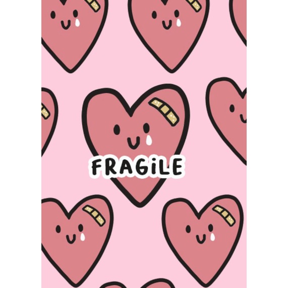 Jual cute fragile sticker 5x7cm | Shopee Indonesia