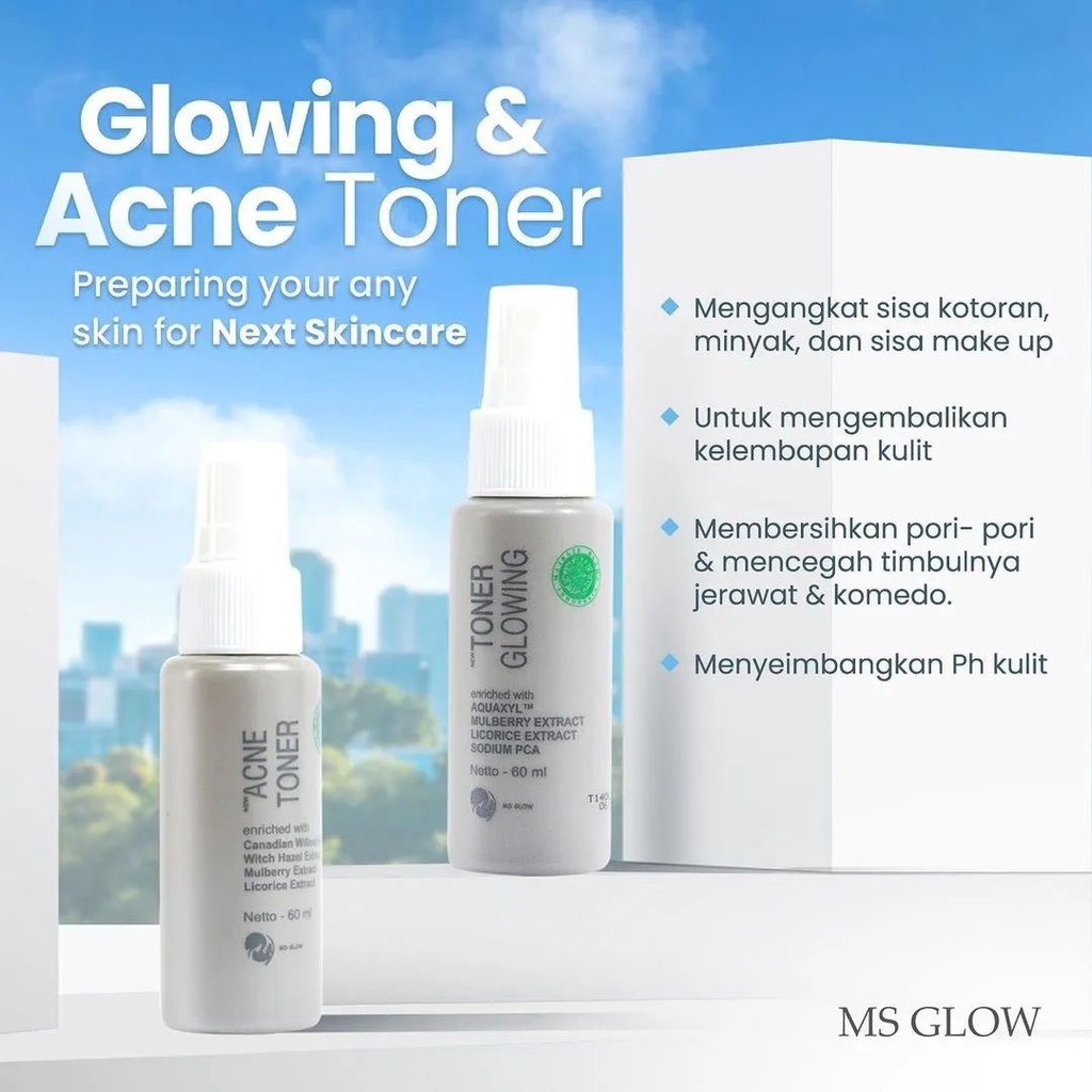 Jual MS Glow Toner Glowing/Acne | Shopee Indonesia