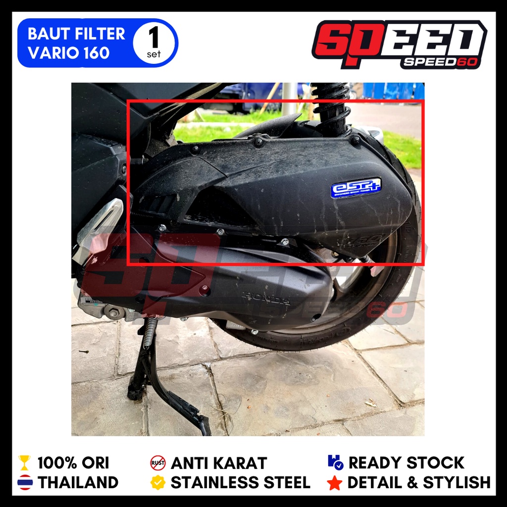 Jual Probolt Baut Cover Filter Udara Honda Vario 160 Stainless King Nut ...