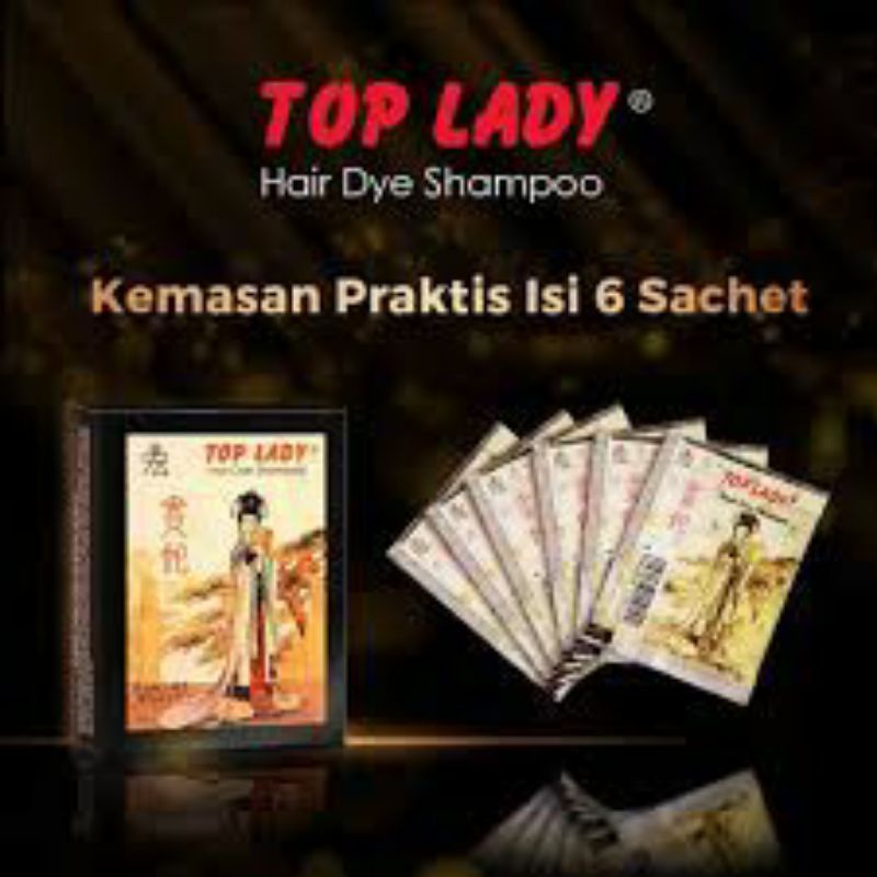 Jual Top Lady Hair Dye Shampoo Semir Rambut 1 Sachet @ 3gr | Shopee ...