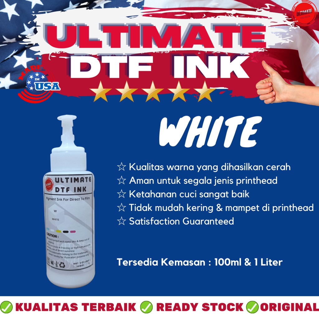 Jual Tinta DTF Ink Putih Ultimate Premium 100 ml | Shopee Indonesia