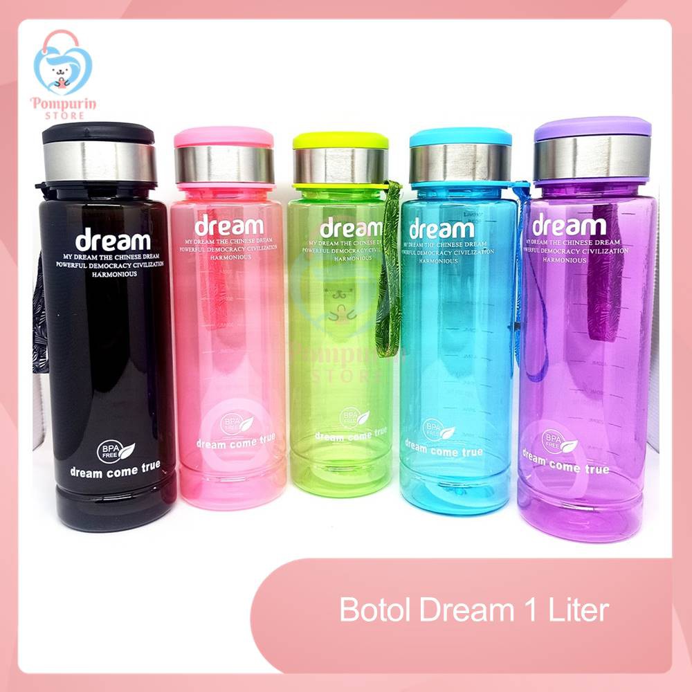 Jual Botol Dream 1 Liter - Botol Minum Besar 1000ml Food Grade BPA FREE | Shopee Indonesia