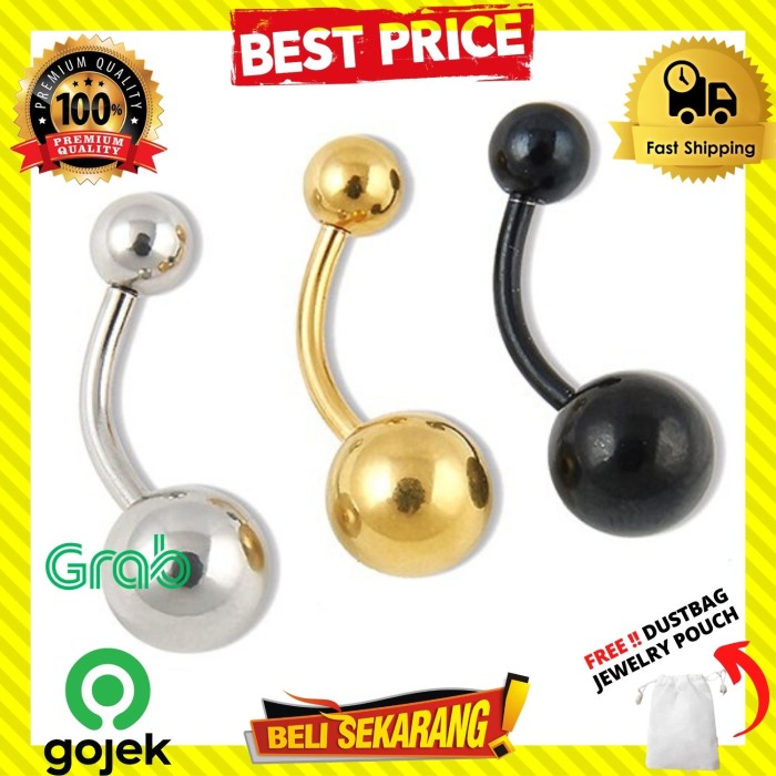Jual NAVEL BELLY TINDIK PUSAR PERUT PUSER TITANIUM PIERCING BIBIR ...