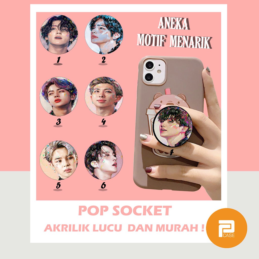Jual Popsocket Korea [PS14] Handphone Akrilik Holder Stand Handphone ...