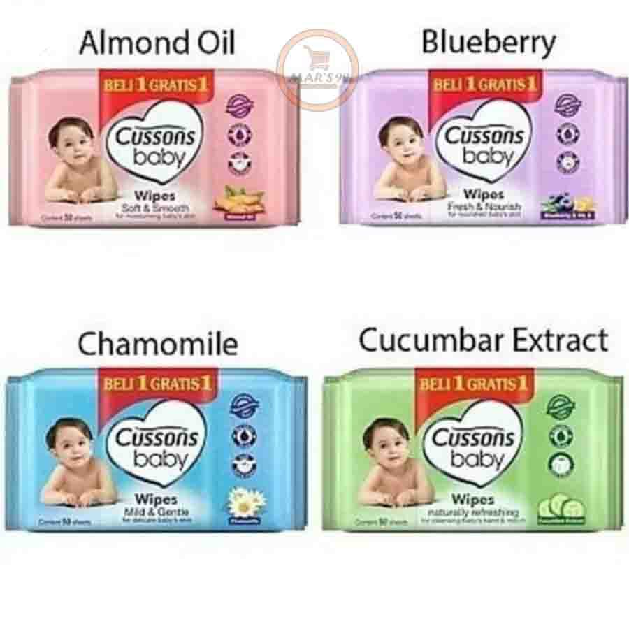 Jual CUSSONS TISU BASAH / BABY WIPES 50+50SHEETS - Biru Muda | Shopee ...