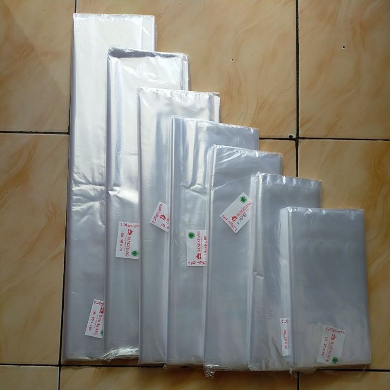 Jual kantong plastik PP bening uk 60x100-50x75-45x65-40x60-35x50-30x45-25x40 merk bangkuang ...