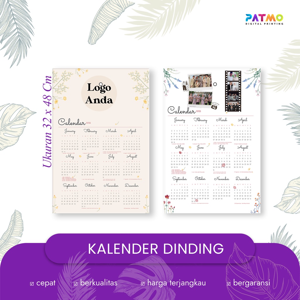 Jual Kalender Poster Dinding Custom Tanpa Min Order Lucu Aesthetic ...