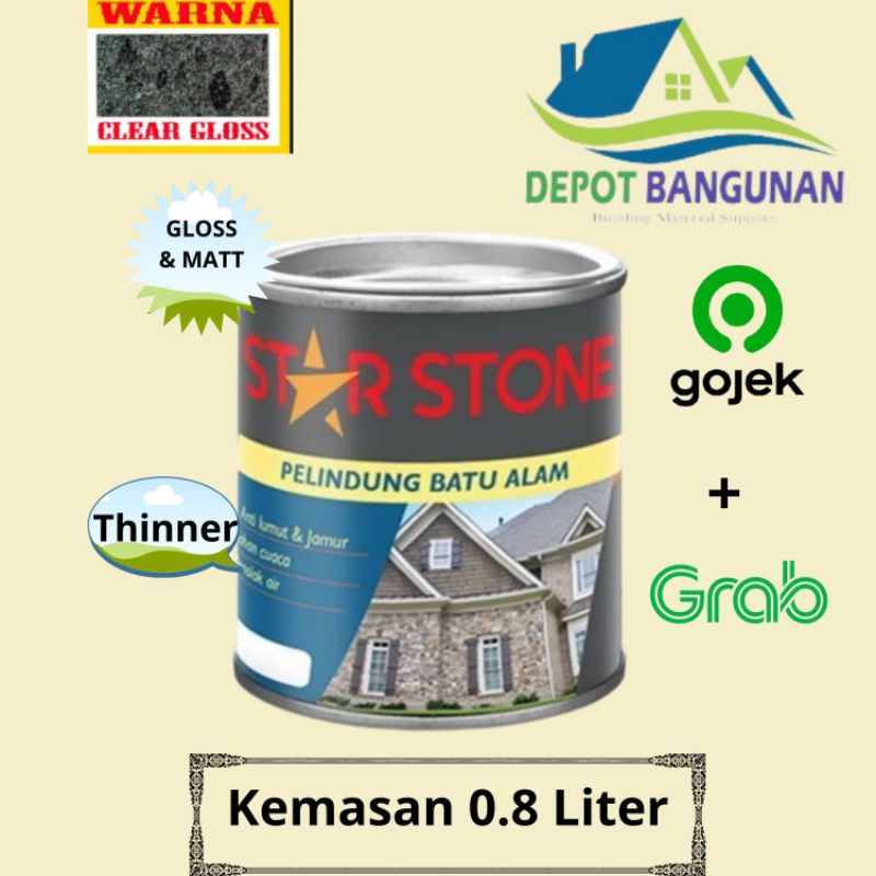 Jual Cat Pelapis Batu Cat Batu Alam PROPAN STAR STONE Clear Gloss 0.8 ...