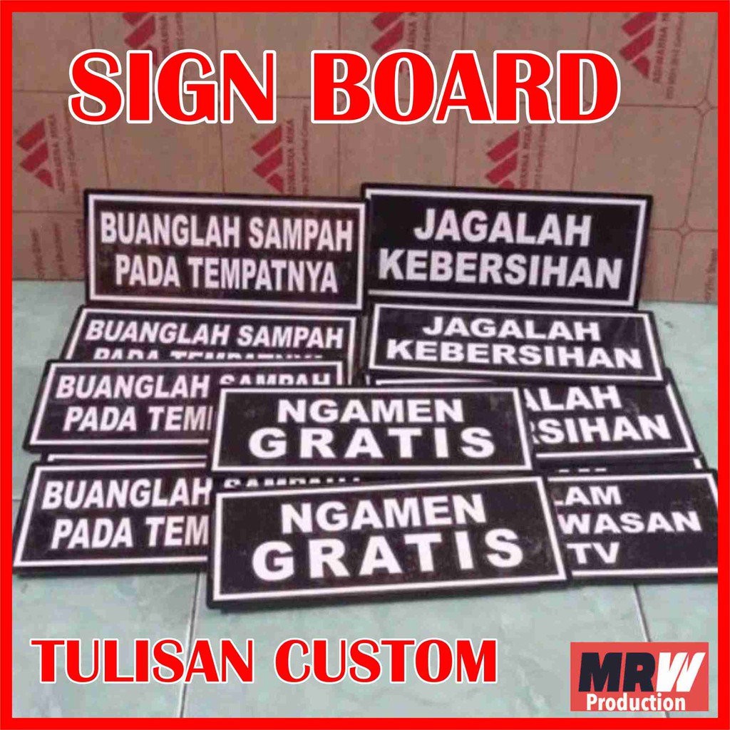 Jual Papan Peringatan Akrilik Sign Board Label Tulisan Custom | Shopee ...