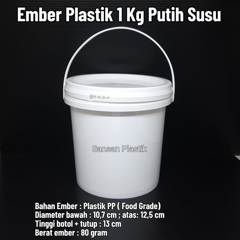 Jual Ember 1 kg / Pail 1 kg / Ember Kurma / Ember Es Cream / Pail Cat ...