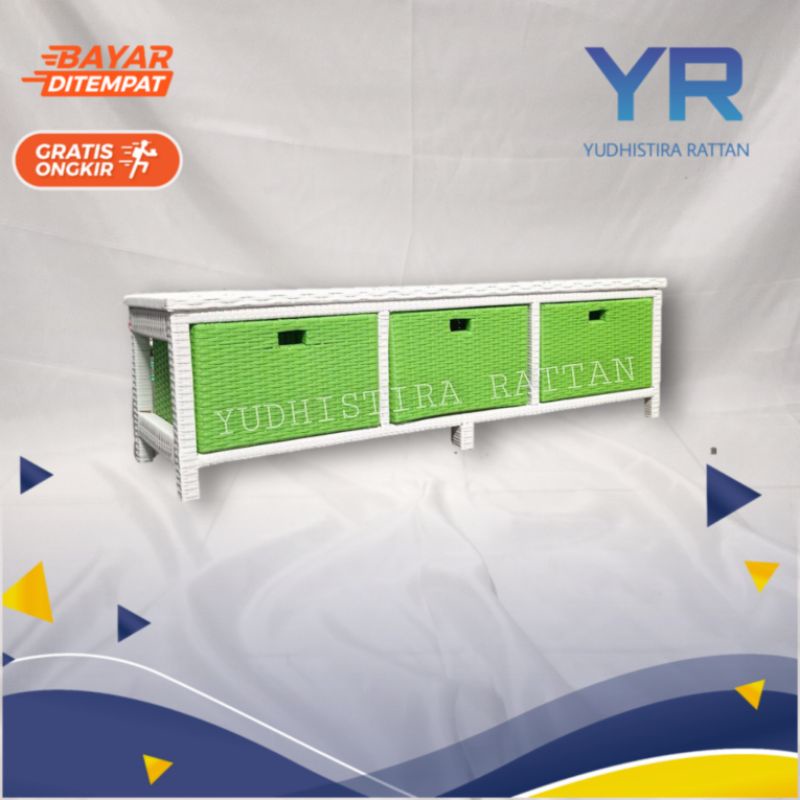 Jual Laci 3 Datar Meja Rotan Anyaman Sintetis | Shopee Indonesia