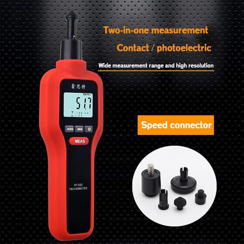 Jual Tachometer Digital 2 in 1 Tachometer Contact Non contact RPM meter ...
