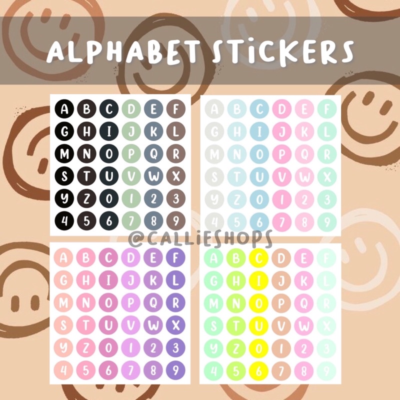 Jual STICKER ALPHABET AESTHETIC UNTUK JOURNALING / SCRAPBOOK | Shopee ...