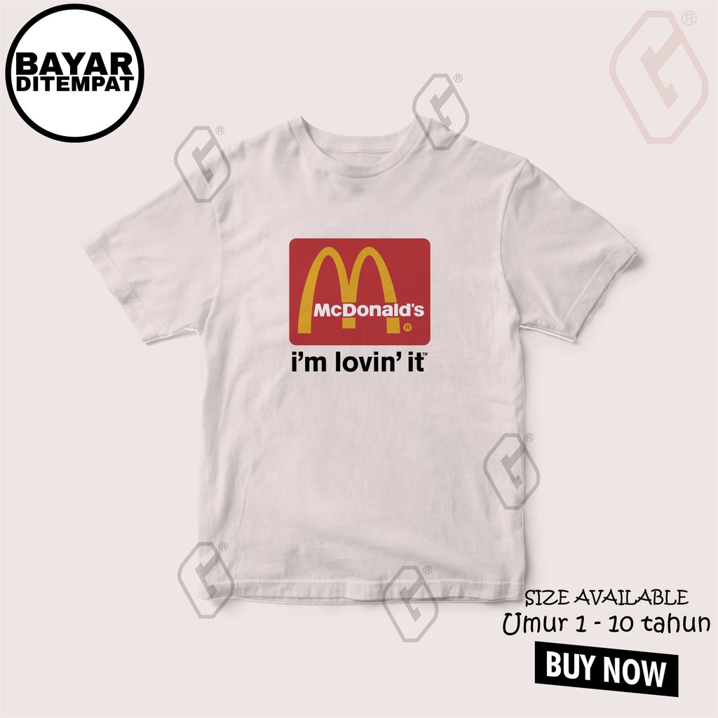 Jual baju anak jajanan mcdonalds / kaos anak mcdonald / baju snack ...
