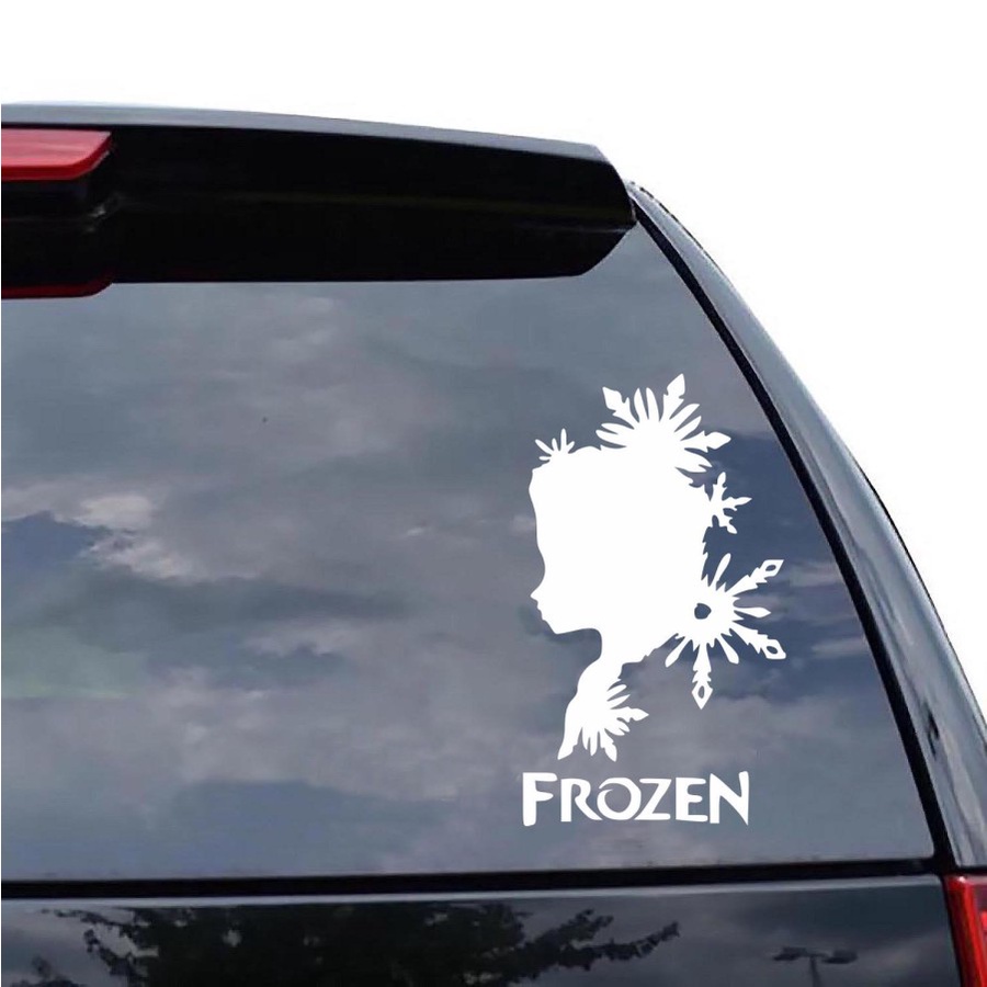 Jual STIKER KACA MOBIL LUCU CUTTING STICKER MOBIL FROZEN ELSA SILUET ...