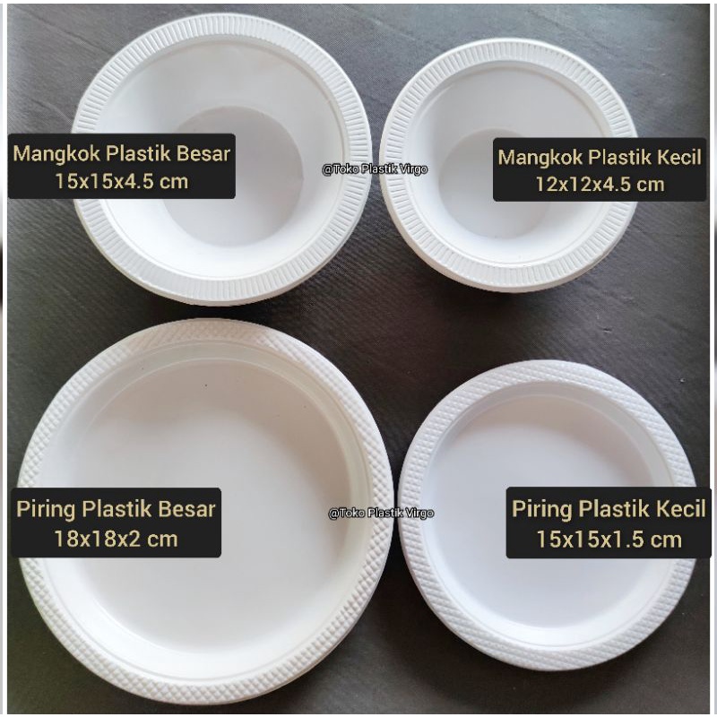 Jual Piring Plastik | Mangkok Plastik - Sekali Pakai / Disposable ...