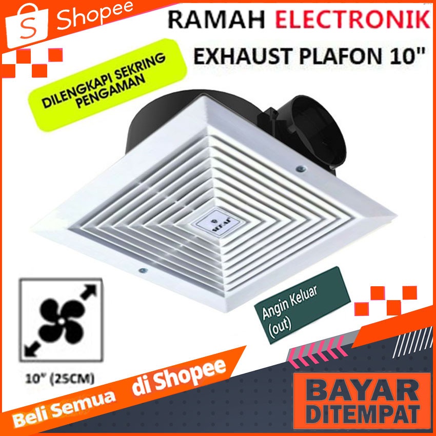 Jual SEKAI CMVF-1091 Ceiling Exhaust/Hexos/Heksos Fan Plafon 10 Inch 25 cm | Shopee Indonesia