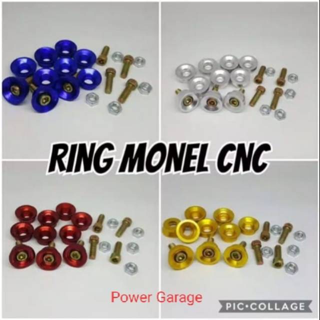 Jual Monel Ring Variasi Motor FULL CNC Ukuran 10 Model Mangkok + BAUT ...