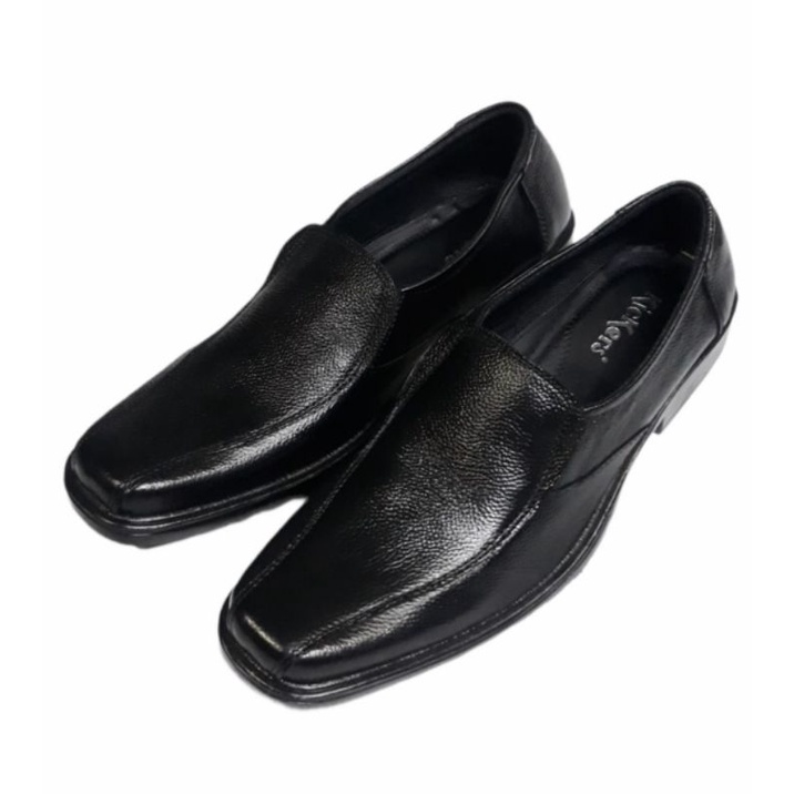 Jual Sepatu Pentofel Kantoran Pria Hitam kulit asli 011 | Shopee Indonesia