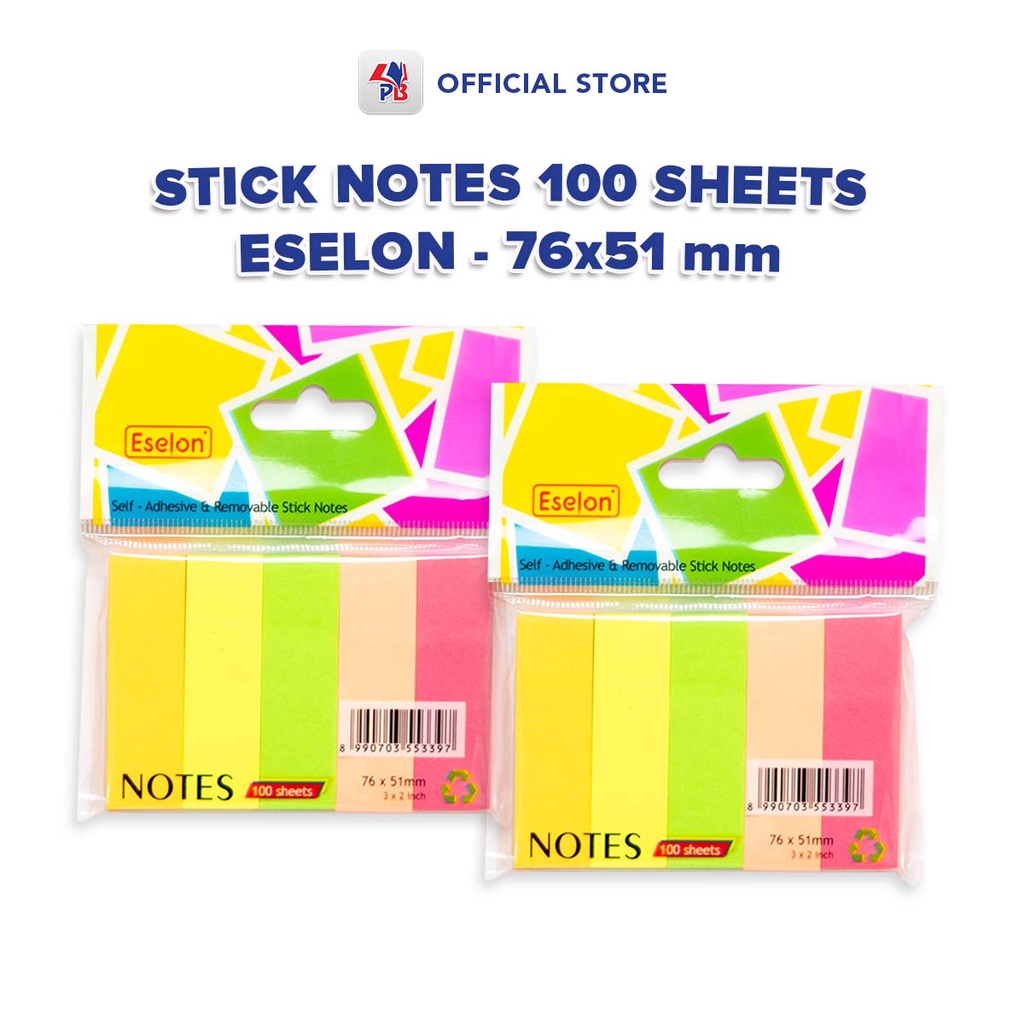 Jual Sticky Notes Pastel Eselon 5 Warna Stiki Notes Isi 100 Sheets ...