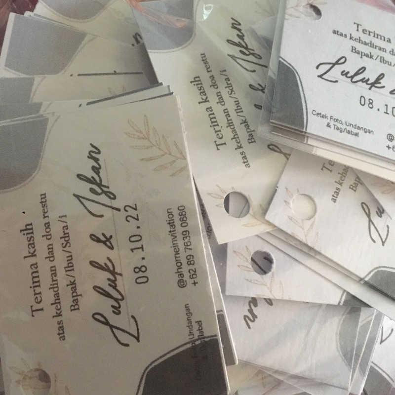 Jual Kartu tag souvenir ucapan terimakasih | Shopee Indonesia