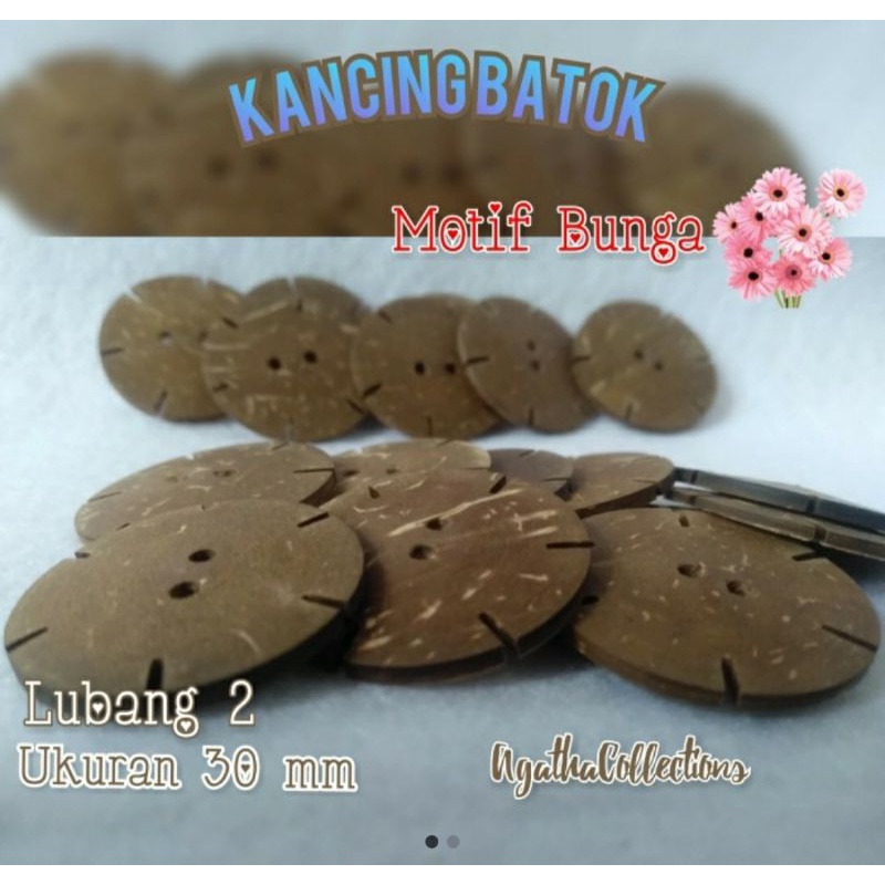 Jual KANCING BATOK/KANCING HIAS MOTIF BUNGA BESAR LUBANG DUA | Shopee ...